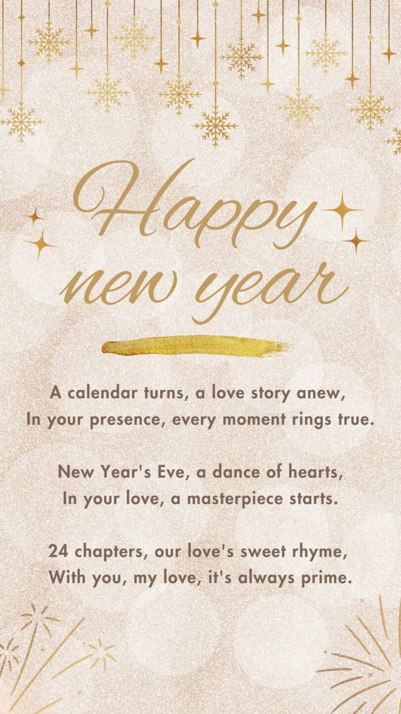 30 Happy New Year 2025 Romantic Poems (With Images) - Hug2Love
