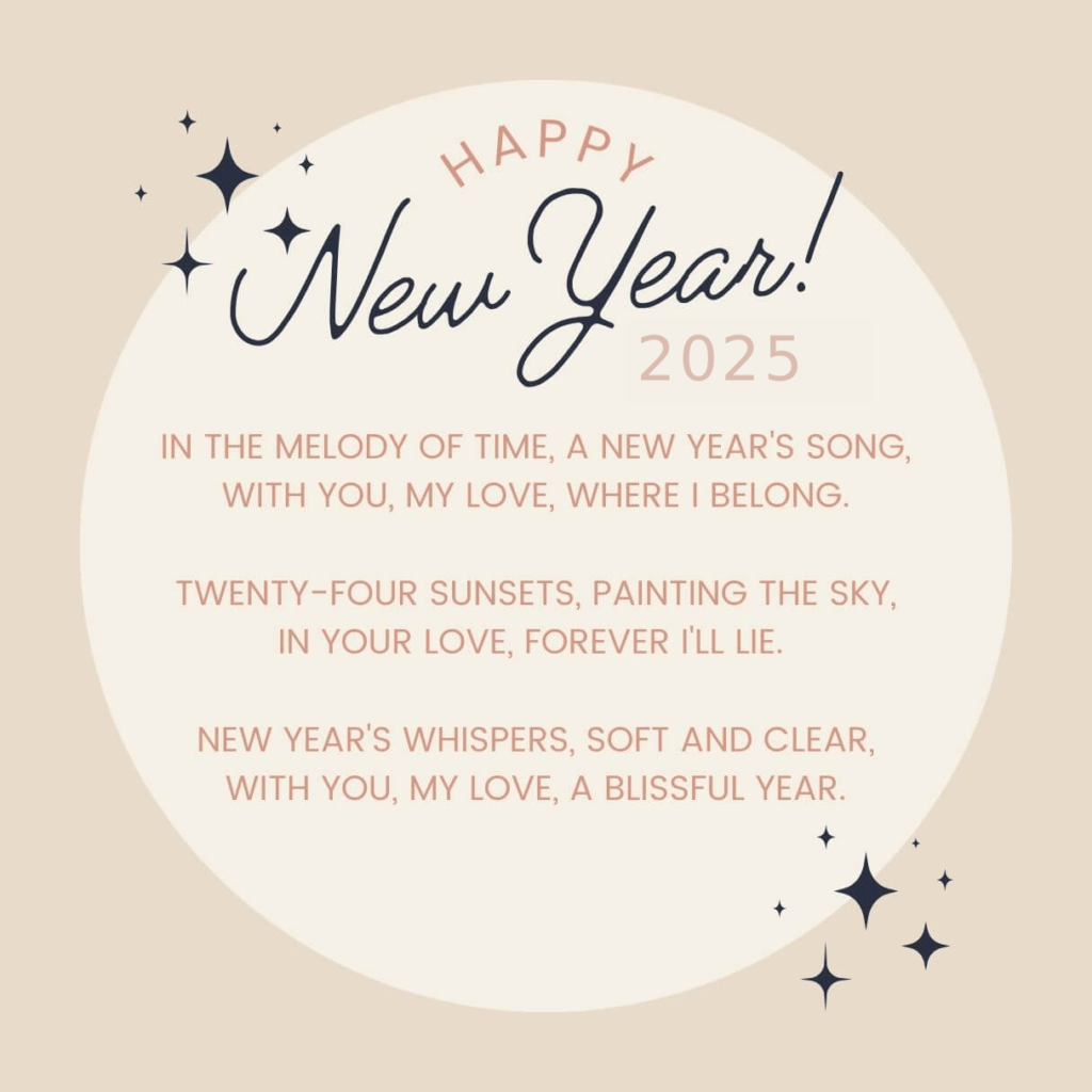 30 Happy New Year 2025 Romantic Poems (With Images) - Hug2Love